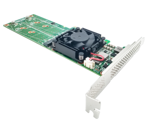 PCIe 3.0 x8 4 x M.2 NVMe SSD Adapter Card Low profile LR LINK - כרטיסי ...