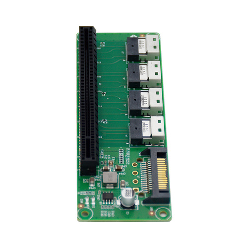 4 Port SFF-8654 to PCIe x16 Slot Adapter LR LINK - כרטיסי רשת לפתרונות NVME