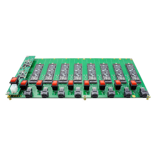 8 Port M.2 SSD Testing Board LR LINK - כרטיסי רשת לפתרונות NVME