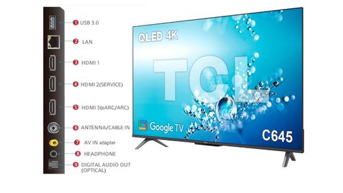 טלוויזיה TCL QLED 75C645 4K ‏75 ‏אינטש - TCL - טלוויזיות