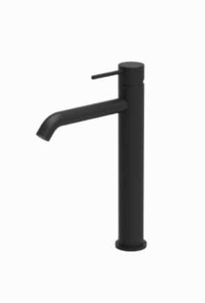 ברז גבוה 49812 שחור סדרת רובי מדגל - - ברזים לאמבטיה