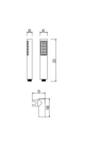 סוללת אמבטיה כולל צינור ומזלף 49010 דגם שחור מדגל - - סוללת אמבטיה