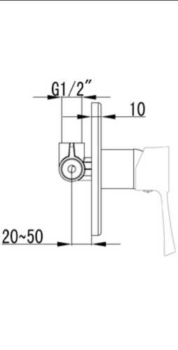 שטף NIGHT- שטף, צינור ומאחז 91050 גוון גאן מטאל מדגל - - אביזרי אמבט