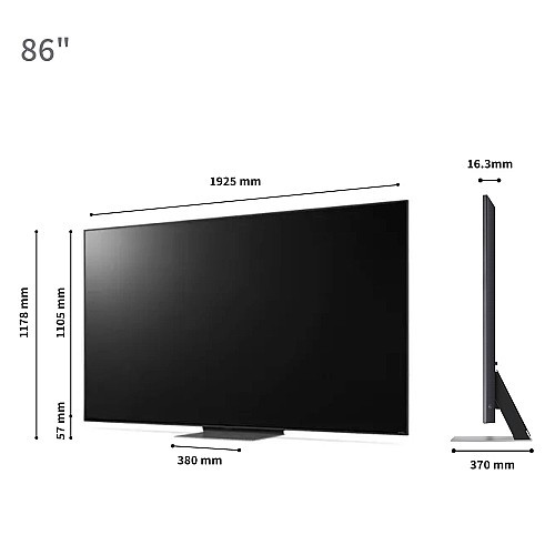 טלוויזיה ‏86 ‏אינטש LG 4K דגם 86QNED816RE - LG - מסכי טלוויזיה