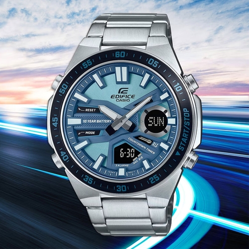 CASIO EFV-C110D-2B אדיפיס חדש אנלוגי-דיגיטלי Casio edifice - Casio edifice - Casio edifice