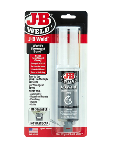 דבק אפוקסי דו רכיבי מחוזק פלדה 25 מל' WELD JB 111-0-50165 J-B Weld - J-B Weld - דבקים וסילקונים