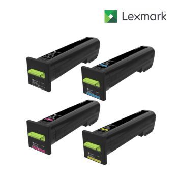 סט טונרים מקוריים לקסמרק Lexmark CX820 - טונר למדפסת לקסמרק