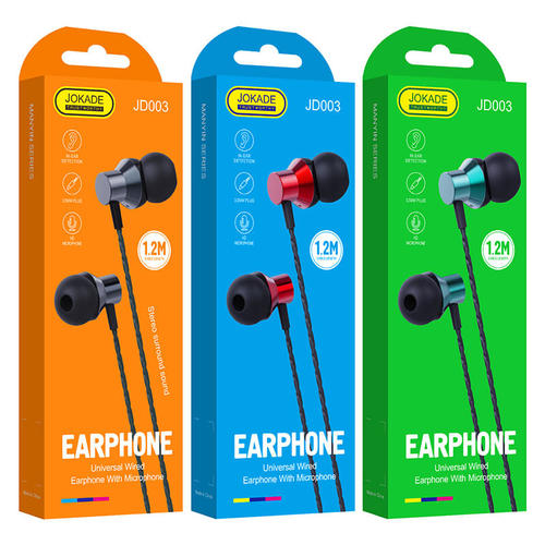 אוזניות עם מיקרופון 1.2מ' JD003 - אוזניות לסלולר