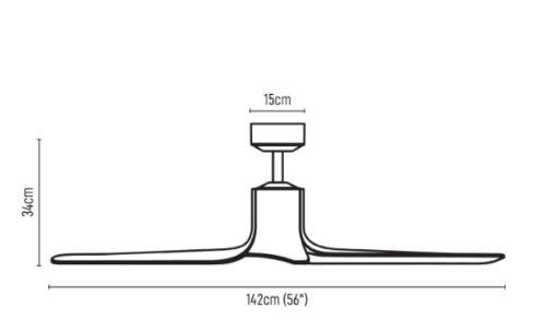 מאוורר תקרה לוטוס עם תאורה - מאווררי תקרה