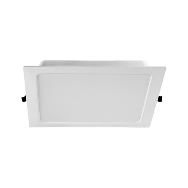 פנל שקוע מרובע גוף לבן IP44 120° 12W CCT יורולוקס - יורולוקס - שקועי תקרה