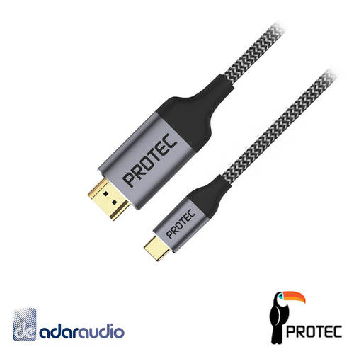 כבל 1.8m מתאם USB-C ל- HDMI 4K מבית Protec