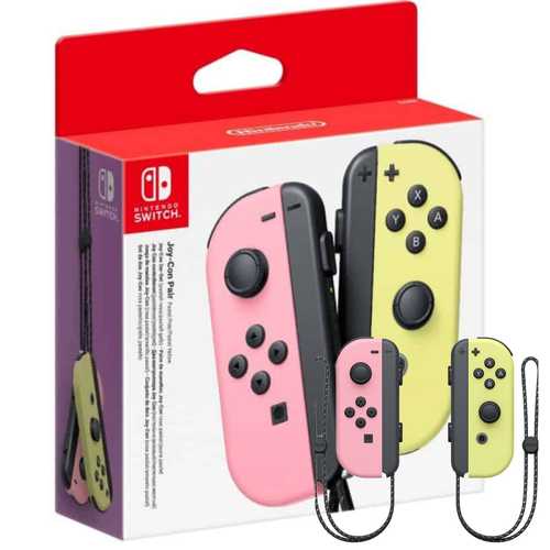 Nintendo Switch JoyCons pastel pink / pastel yellow - גיים מובייל
