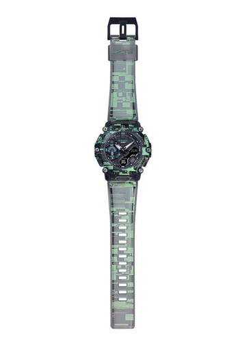 שעון יד ג׳י-שוק קארבון G-SHOCK - הדפס גליץ’ - שעון יד G-SHOCK CASIO
