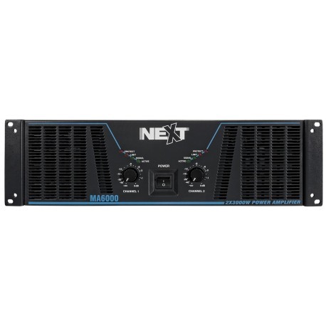 מגבר כח 2 ערוצים מקצועי 2Ω 2X3000W דגם NEXT MA6000 NEXT AUDIO ...