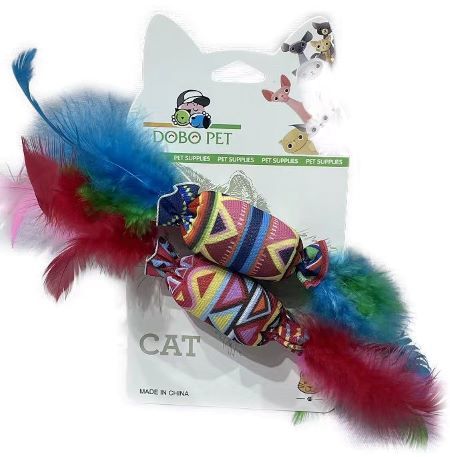 צעצוע צבעוני עם נוצה לחתול Y-219 DOBO PET - DOBO PET - מתקני גירוד ...
