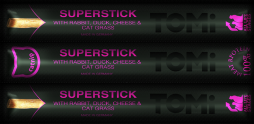 TOMI - חטיף מקלות ארנב,ברווז,גבינה וקטניפ לחתולים 30 גרם טומי פט פודס ...