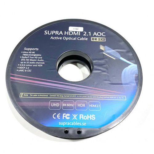 כבל תמונה - Supra HDMI AOC 8K/HDR 30M - באקוסטי מני
