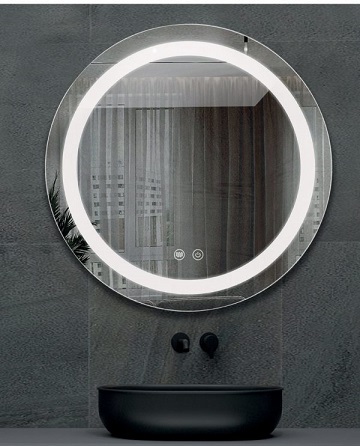 מראה עגולה טריפל לייט תאורת לד ומפיג אדים MY-80R-LED - מראות