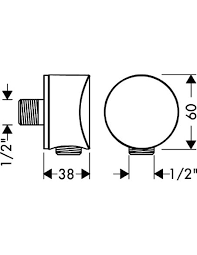נקודת מים HANSGROHE דגם 27453000 - - נקודות מים למקלחת