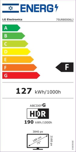 טלוויזיה חכמה 75 אינץ' ברזולוציית LG UHD 4K דגם: 75UR78006LL - Lg ...