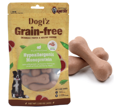 Dogi'z - חטיף כבש מונופרוטאין היפואלרגני לכלבים 80 גרם אמתי Amity ...