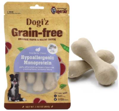 Dogi'z - חטיף דג מונופרוטאין היפואלרגני לכלבים 80 גרם אמתי Amity ...