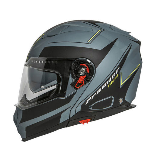 קסדה נפתחת PREMIER DELTA EVO RGY BM שחור/אפור - PREMIER - קסדות כביש