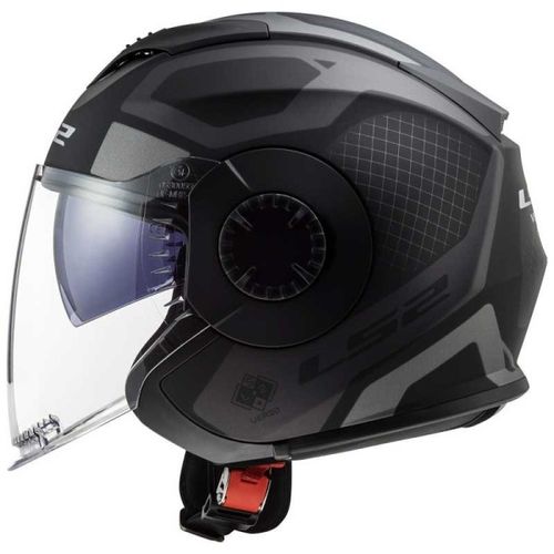 קסדת 3/4 אל אס 2 שחור / טיטאניום - LS2 VERSO MARKER