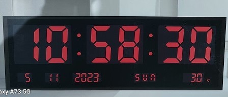 JH3615 שעון קיר דיגיטלי LED