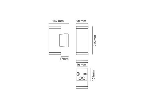 מטרו דו כיווני Sg - Sg - התקנה חיצונית על קיר / תקרה