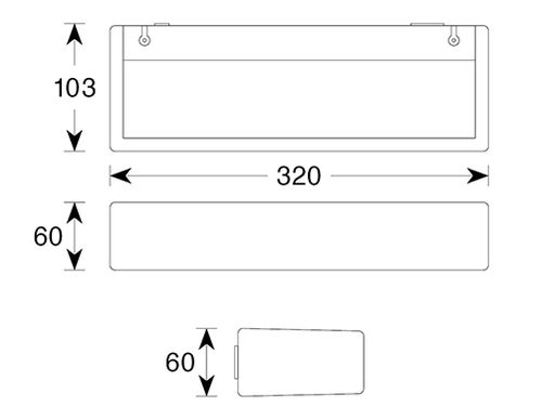 Edge גימור גרפיט 3000°K Sg - Sg - ת.פנים התקנה חיצונית קיר / תקרה