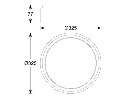 Frame עגול מקסי Sg - Sg - ת.פנים התקנה חיצונית קיר / תקרה