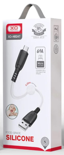 כבל קצר לטעינה Xo Usb To Type C אורך 25סמ ׁ 250 ממׂ טאצ סטור