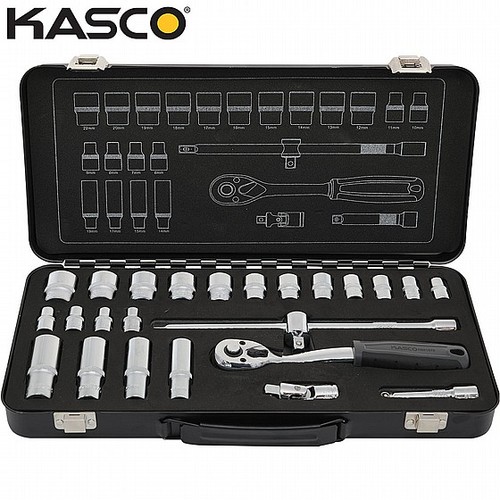 סט 25 בוקסות הינע 3/8" מ"מ CR-V