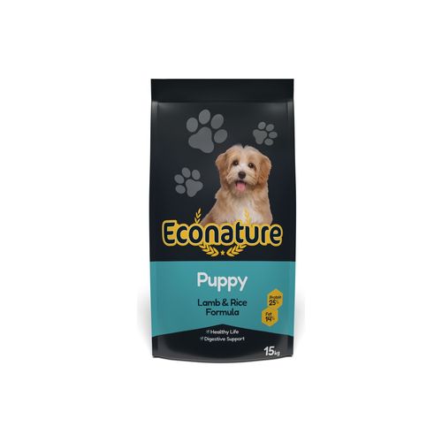 אוכל לכלב - מבצע אקונייצר לגורי כלבים כבש ואורז 15 ק״ג Econature
