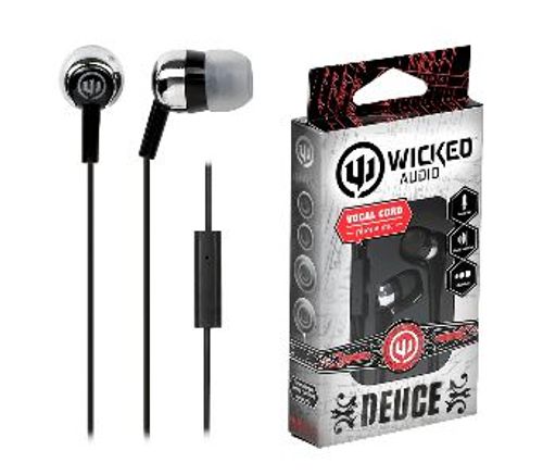 אוזניות סיליקון איכותיות מבית WICKED AUDIO דגם DEUCE לסמארטפונים אייפון ...