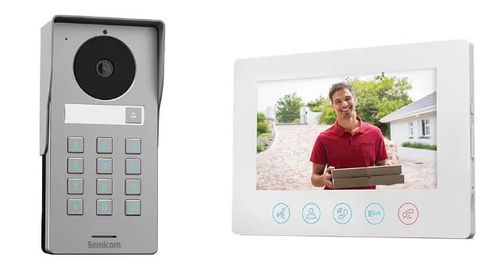 קיט אינטרקום ME1 עם מסך "7 וקודן סמיקום SEMICOM ME1 בצבע לבן