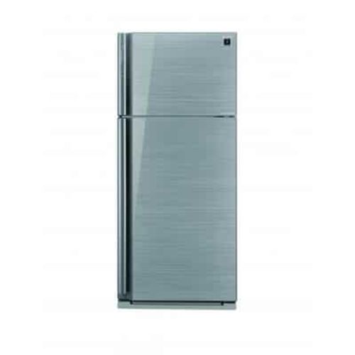 מקרר 2 דלתות מקפיא עליון גימור זכוכית כסופה מבית SHARP דגם SJ-GP75 שארפ - Sharp - מקרר לבית