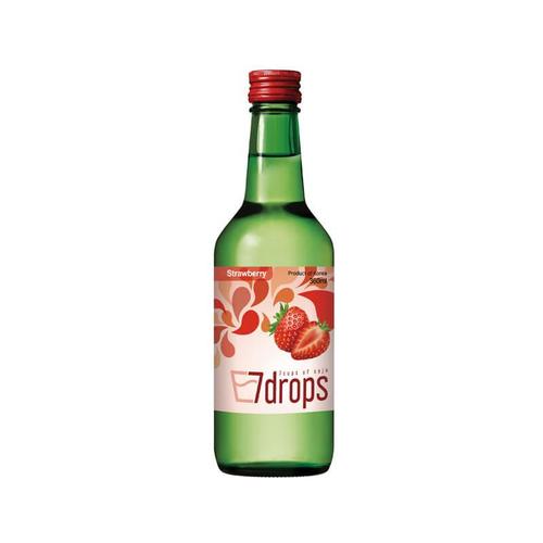 7Drops - משקה סוג'ו קוריאני בטעם תות 360 מ"ל 12% כהל - סוג'ו ומקגולי ...