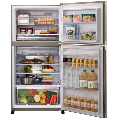 מקרר מקפיא עליון שחור 558 ליטר Sharp דגם SJ-3655 - SHARP - מקרר מקפיא עליון