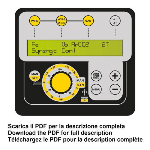 מזין דיגיטלי סנרגטי חיצוני WF 4D לרתכת MIG סידרה 7 Deca