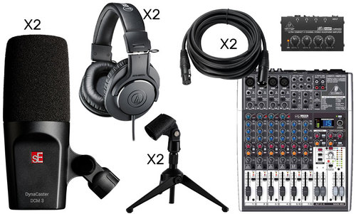 חבילת Podcast Panel Pro Twin 15 - חבילות פודקסט ויצירת תוכן