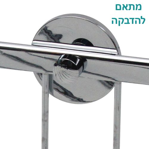 מתקן פינתי כפול בהדבקה לשמפו – שחור מט ,מעוגל Premium עשויה בראס H31 - הזמינו אונליין Bath Plus
