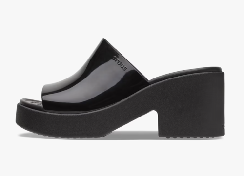 כפכפי עקב קרוקס לנשים בצבע שחור | 34-43 | Crocs Brooklyn Slide High ...