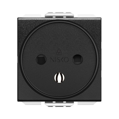 1 שקע 1 שקע דו פיני טעינה Usb 20w קומפלט שחור מט ניסקו סוויץ נ