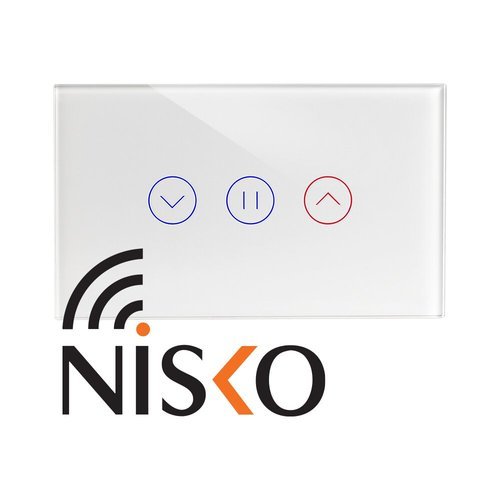 מתג טאץ' חכם לתריס זכוכית לבנה 3 מודול WIFI NISKO SMART - NISKO SMART ...