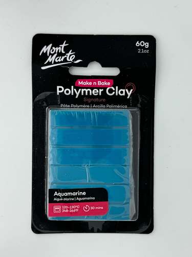 פימו כחול אקווה מרין 60 גרם Mont Marte - פיסול