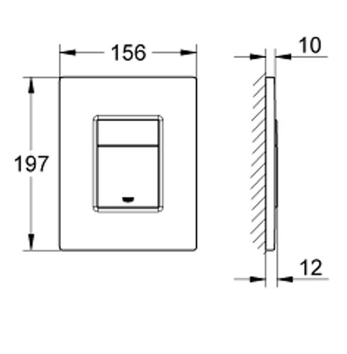 לחצן גרואה למיכל הדחה 38732KF0 קוסמופוליטן שחור גרואה Grohe - גרואה ...