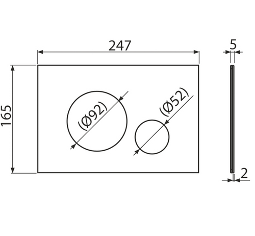 לחצן הפעלה למיכלי הדחה אלקה לבן מט 50300087 PLASSON - - לחצנים למיכלי הדחה