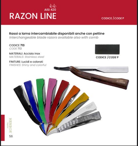 תער מקצועי HENBOR 713 RAZOR LINE - Henbor - תערים וסכינים
